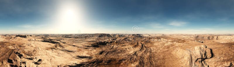 Martian Landscape. Panorama of Mars Stock Image - Image of martian ...