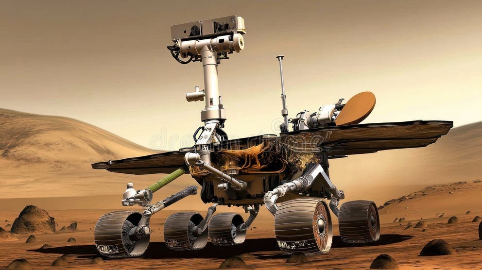 Martian Rover on Red Planet (1 Stock Photo - Image of engineering ...