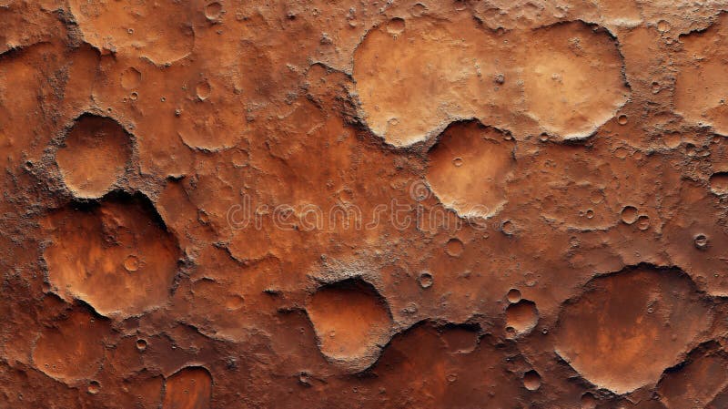 Martian Surface Cratered Landscape Texture Stock Illustration ...