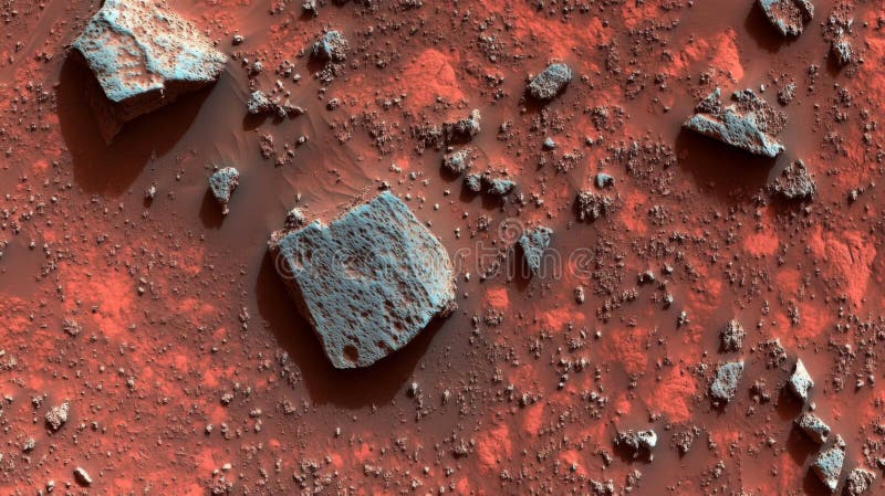 Martian Surface Rocks Red Soil Texture Stock Illustration ...