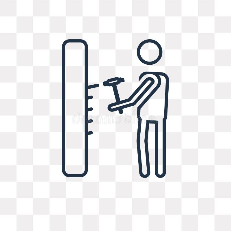 Martillando El Icono Del Vector Aislado En El Fondo Transparente ...