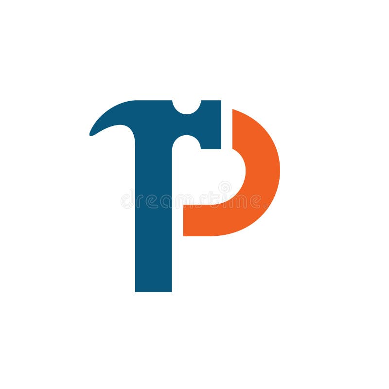 Martillo De La Letra Inicial P, Vector Logo Design Ilustración del ...
