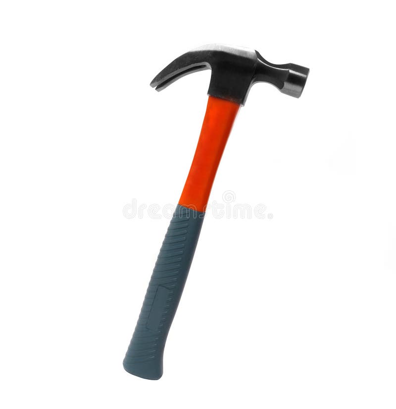 Martillo Rojo En El Fondo Blanco Foto de archivo - Imagen de primer ...