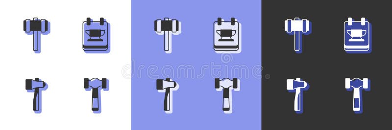 Martillo Martillo Martillo Y Herrero Icono De Herramienta De Yunque ...