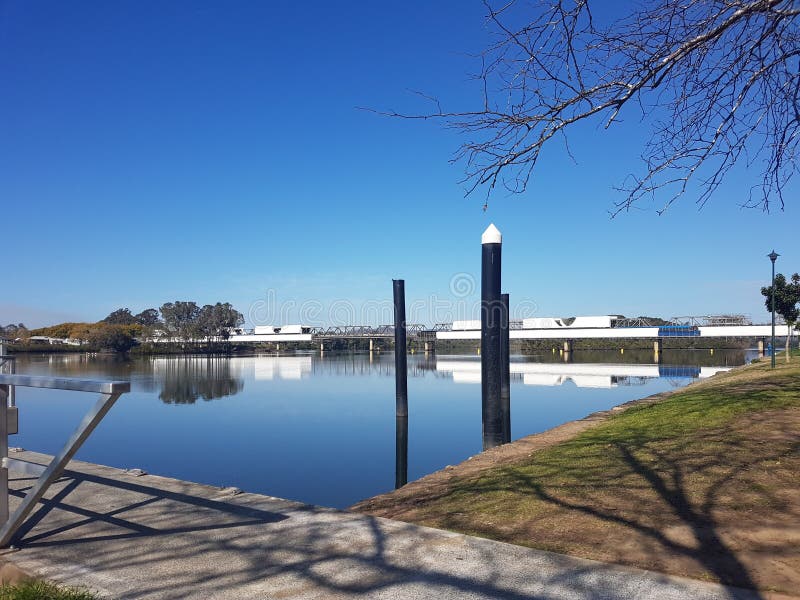 Martin Bridge Taree stock image. Image of bridge, dusk - 234374693