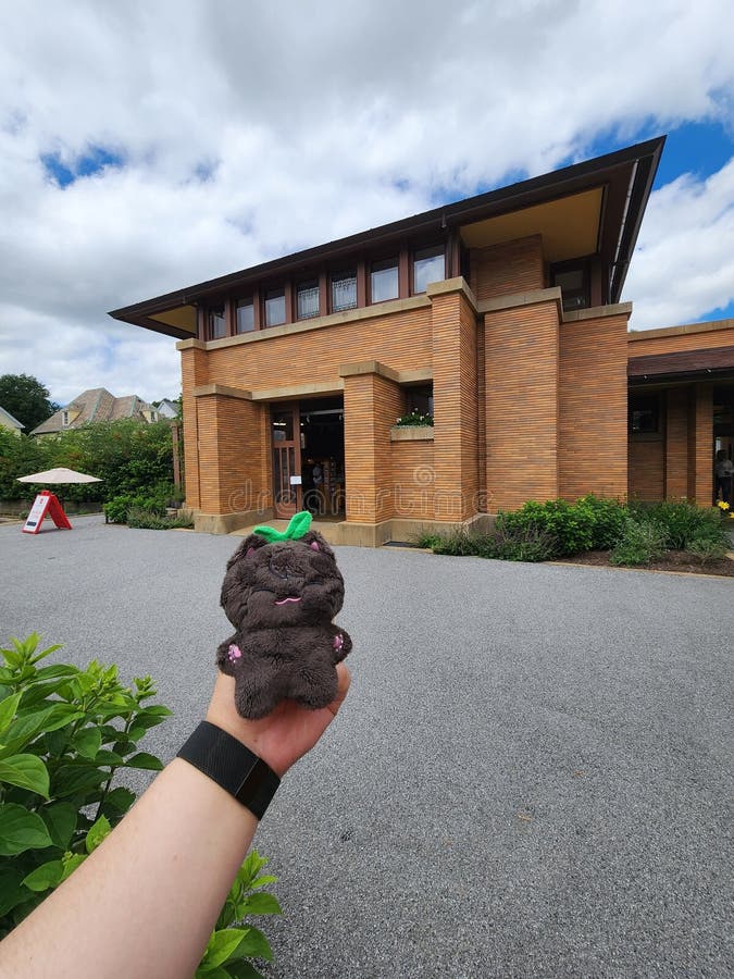 The Martin House by Frank Llyod Wright and a Plushie Stock Photo ...