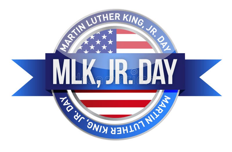 Martin Luther King Jr. Us Seal and Banner Stock Illustration ...