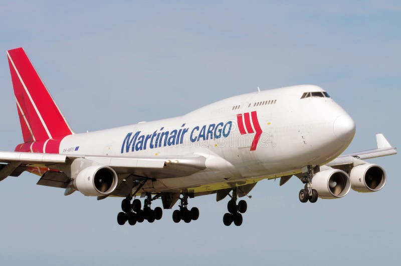 Martinair Cargo Landing Boeing 747 Editorial Image - Image of boeing ...