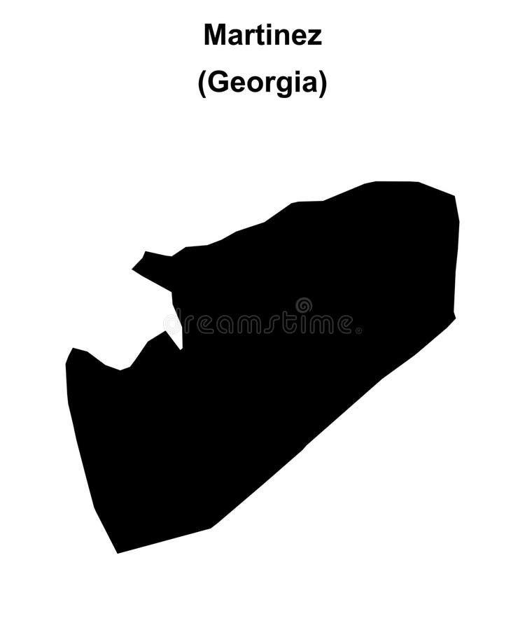 Martinez outline map stock illustration. Illustration of empty - 357271635