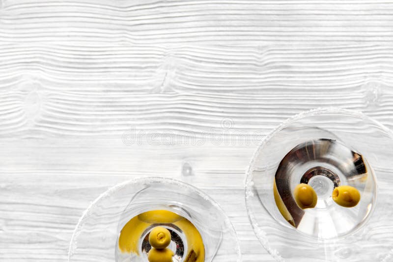Martini Cocktail Top View at Wooden Background Stock Photo - Image of ...