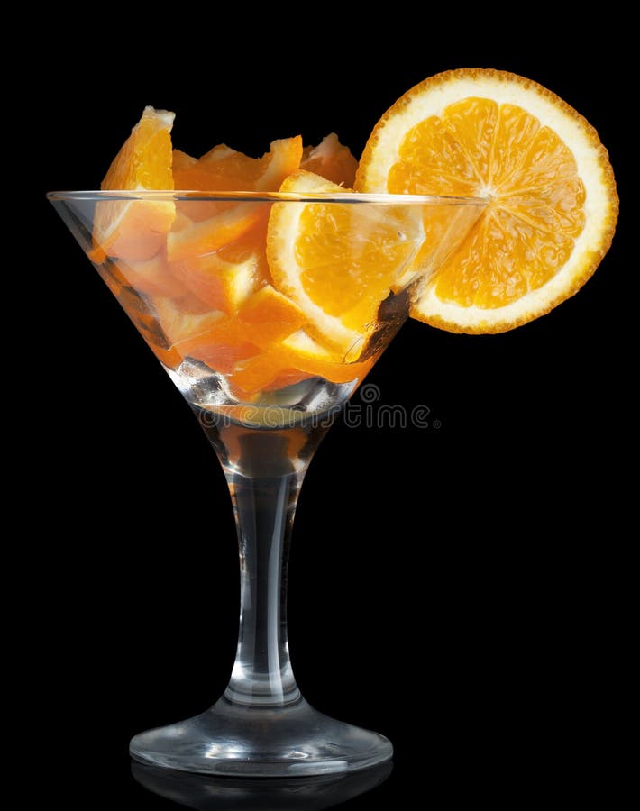 Martini glass with orange stock photo. Image of nutritious - 30794204