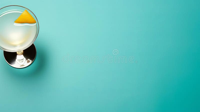 Martini Glass Surface Pattern Top View Turquoise Background Design ...