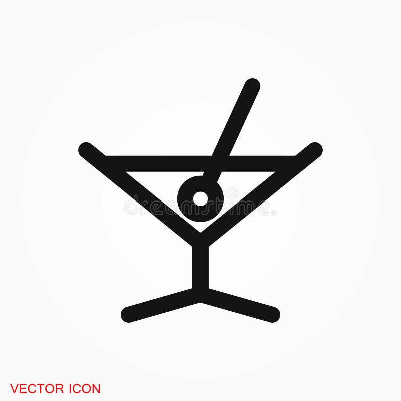 Martini Icon Logo, Illustration, Vector Sign Symbol for Design Stock ...