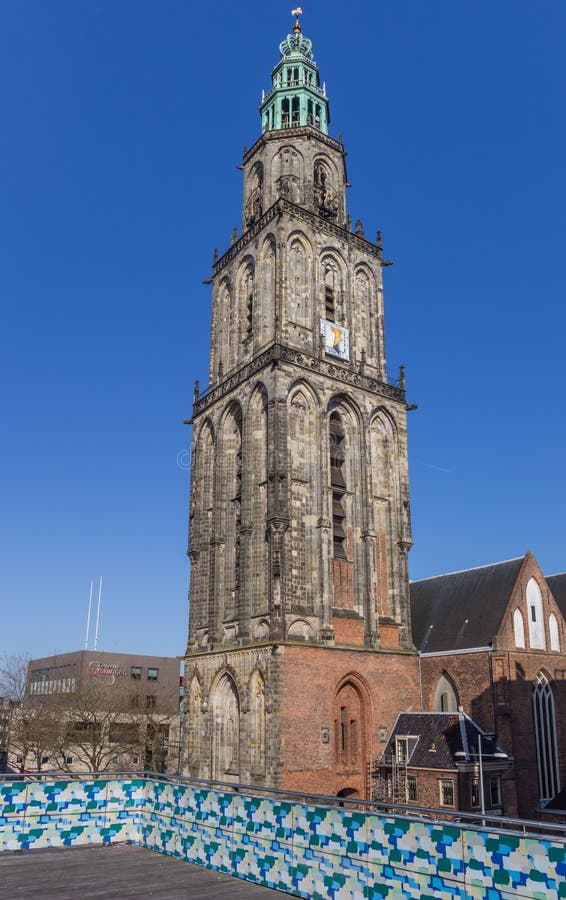 Martini Tower and Viewing Platform in the Center of Groningen Stock ...