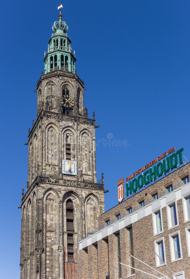 Martini Tower and Vindicat Building in Groningen Editorial Photography ...