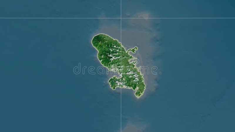 Martinique - Satellite. Composition, Borders Stock Illustration ...
