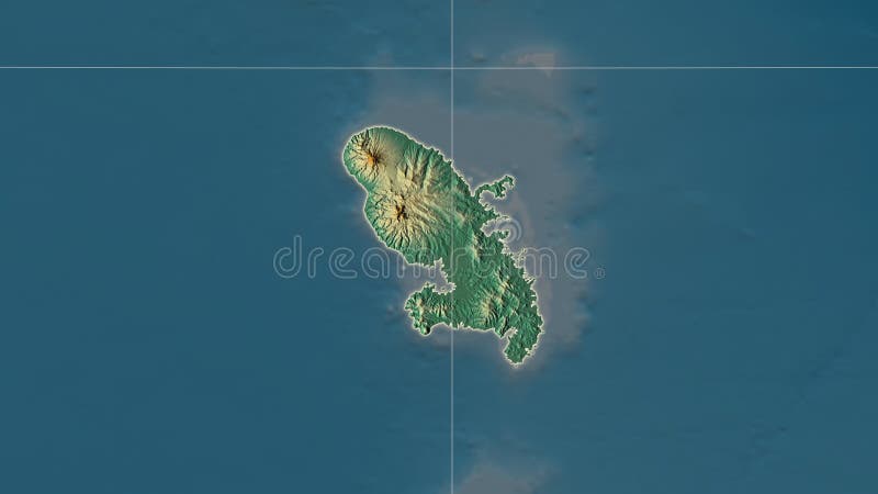 Martinique - Relief. Composition, Borders Stock Illustration ...