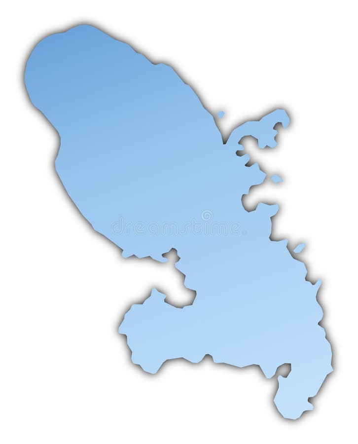 Martinique outline map stock illustration. Illustration of shaded - 5380258