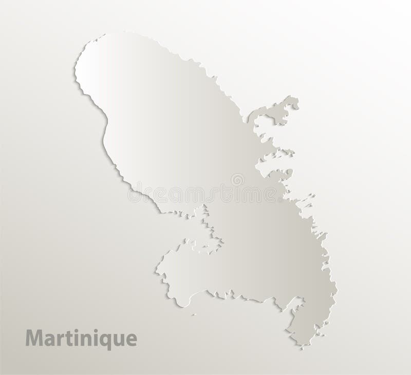 Martinique outline map stock illustration. Illustration of shaded - 5380258