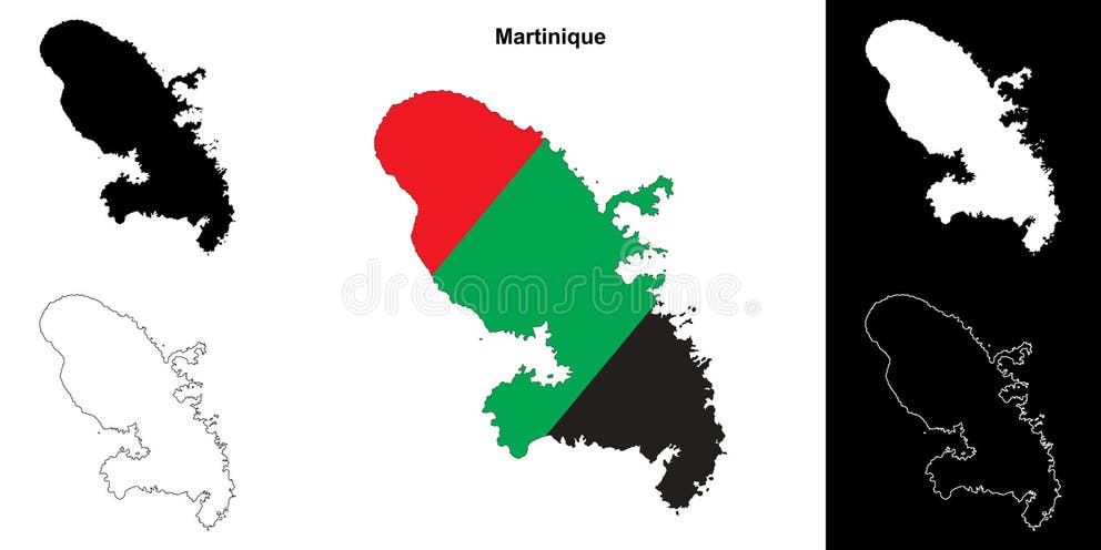 Martinique Outline Map Stock Illustrations – 253 Martinique Outline Map ...