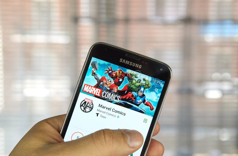 Marvel Comics app editorial photography. Image of drawing - 69556732