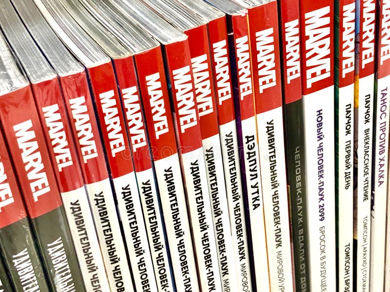 MARVEL Comics in a Book Store Editorial Stock Photo - Image of hero ...