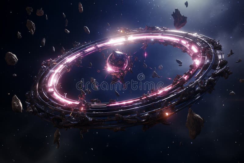 Marvel at a Cosmic Migration As Spacecraft of Stock Illustration ...