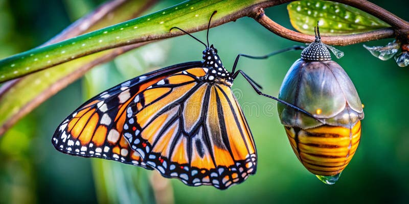Witnessing the Marvelous Transformation a Stunning CloseUp of a Monarch ...