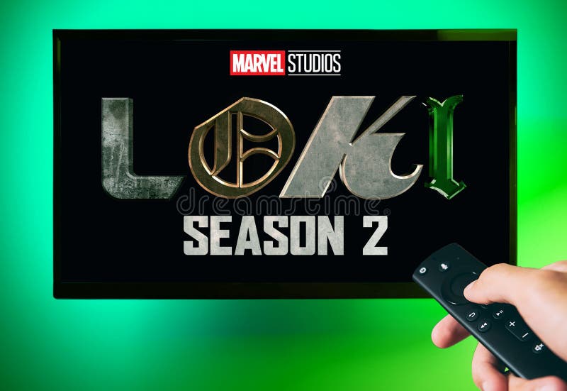 Marvel Studiosâ€™ Loki Season 2 Logo on TV Screen Editorial Stock Image ...