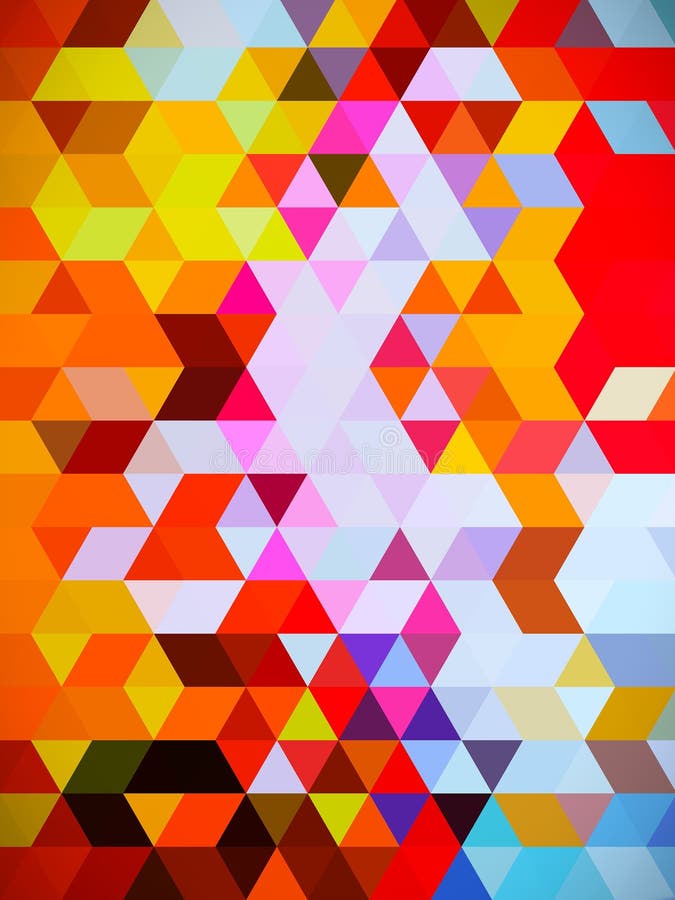 A Marvellous Multi-colored Geometric Pattern of Triangles Stock ...