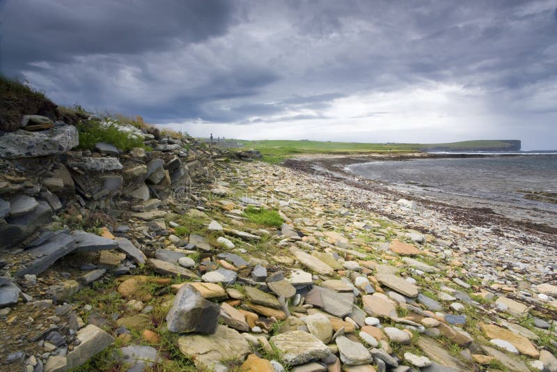 Marwick Head, Orkney, Scotland Stock Photo - Image of lighting ...