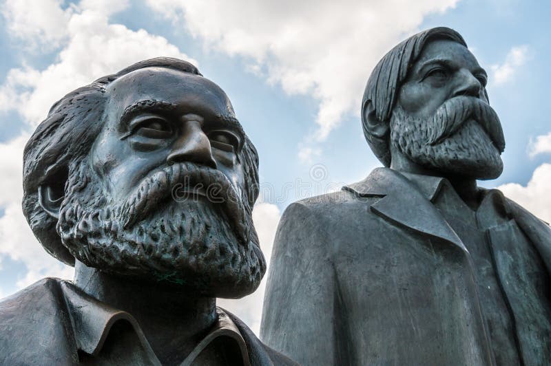 Marx and Engels stock photo. Image of bronze, berlin - 35287276