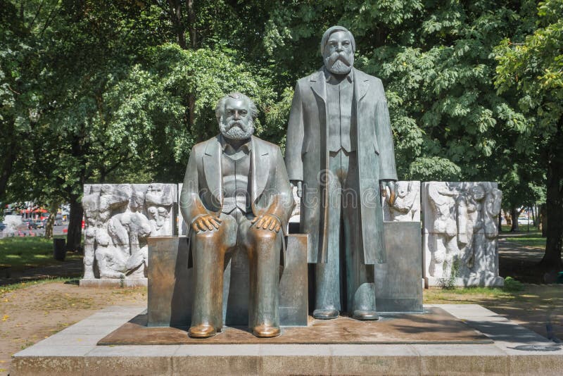 Marx Engels Statue Monument in Central Berlin, Germany Editorial Stock ...