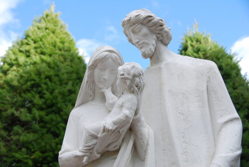 Mary Joseph Och Behandla Som Ett Barn Jesus Fotografering för ...