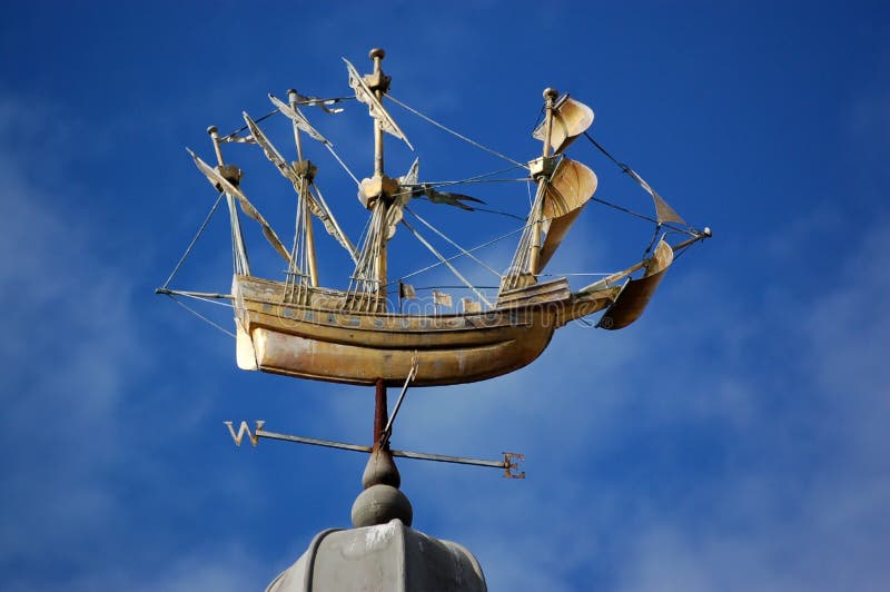 Mary Rose Weathervane, Farnham Stock Image - Image of henry, compass ...