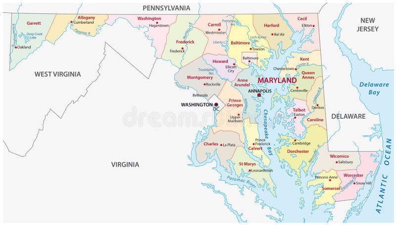 Arizona State Map by Counties Stock Vector - Illustration of county ...