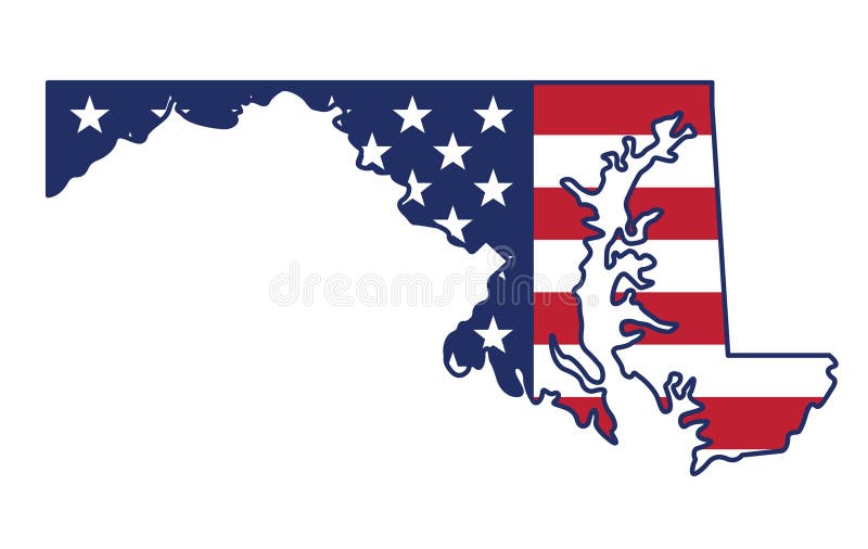 Maryland State Outline Flag Stock Illustrations – 222 Maryland State ...