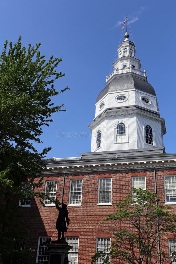Maryland State Capitol Building in Annapolis Stock Photo - Image of ...