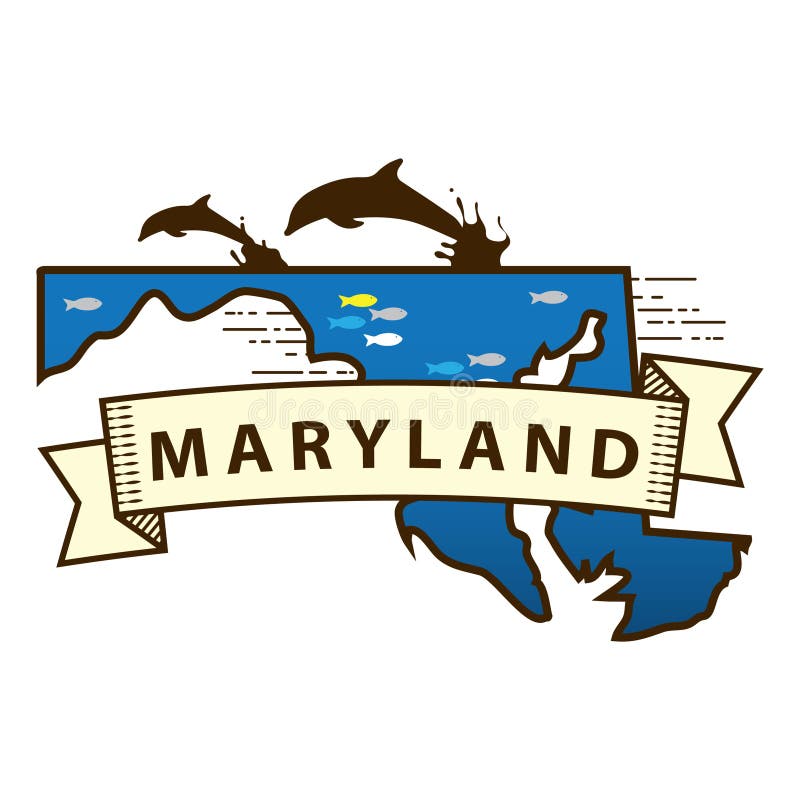 Maryland State Map. Vector Illustration Decorative Design Stock Vector ...