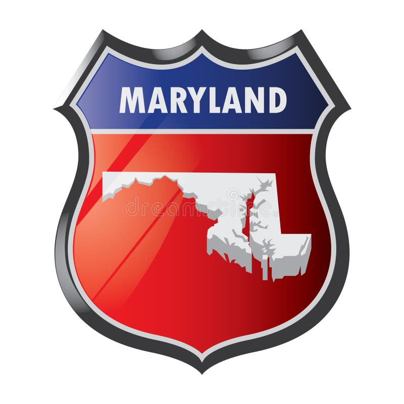 Maryland State Shield. Vector Illustration Decorative Design Stock ...