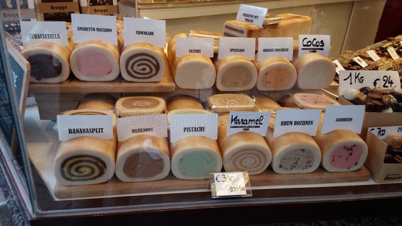 Marzipan Brugge stock photo. Image of belgium, slice - 77161142
