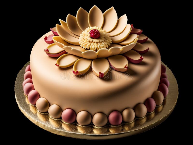 Marzipan cake stock illustration. Illustration of cream - 281936586