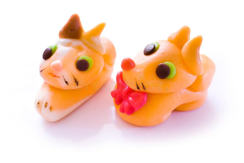 Marzipan dog and cat stock image. Image of sweets, taste - 18902591