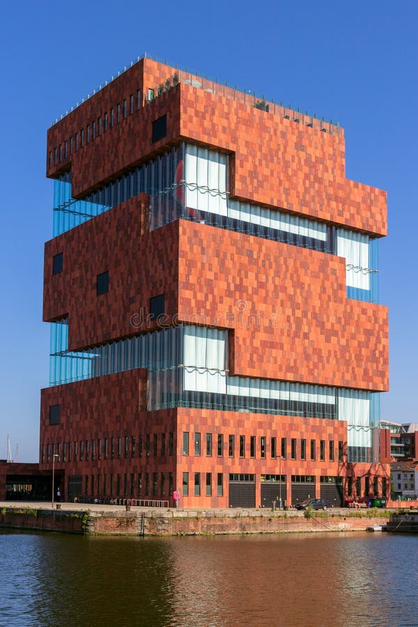 MAS Museum Building Belgium Editorial Stock Image - Image of european ...