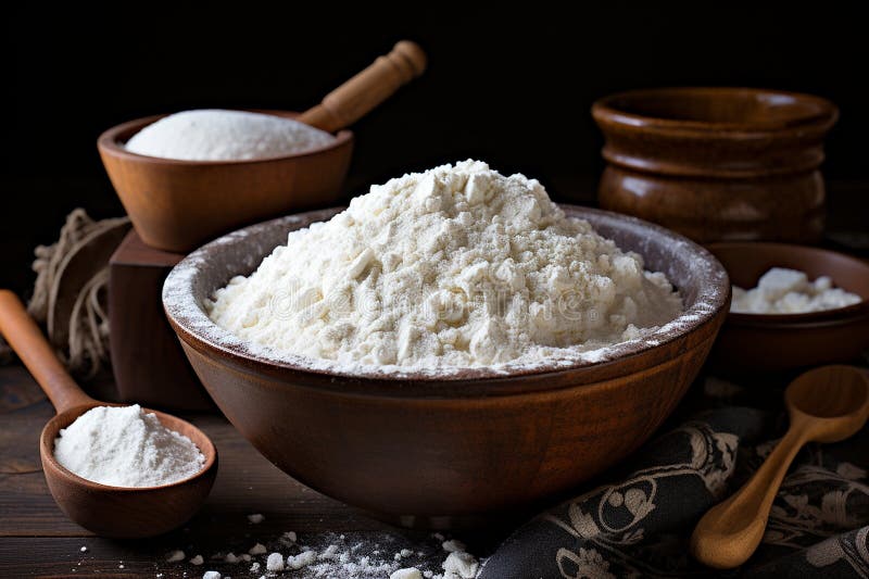 Masa Harina Flour in a Rustic Bowl for Traditional Cooking. Generative ...