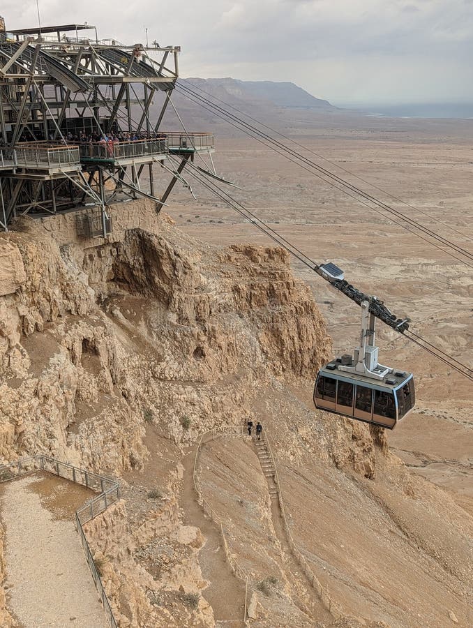 Masada Cable Car Israel editorial stock image. Image of gondola - 273260904