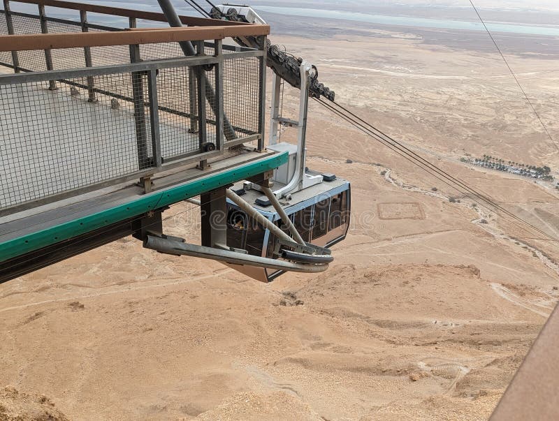 Masada Cable Car stock image. Image of soil, wall, track - 273260899