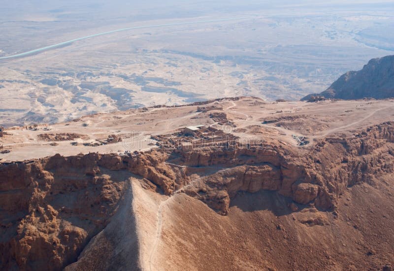 Masada fortress stock image. Image of mountain, complex - 25023291