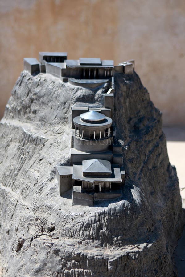 Model of Masada fortress stock image. Image of canaan - 4683511