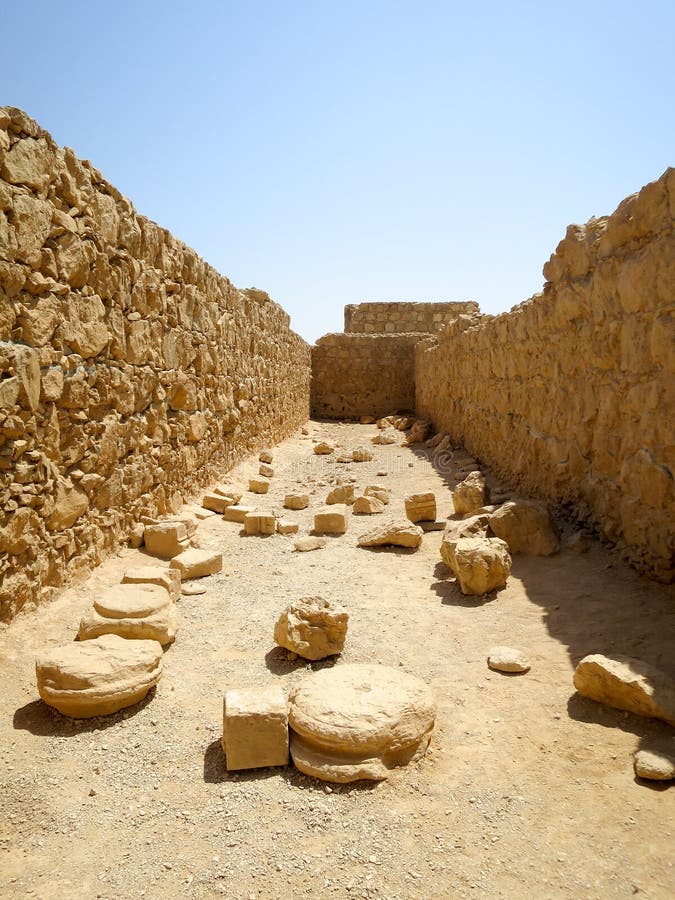 Masada Ruins stock image. Image of east, room, mountain - 77009393